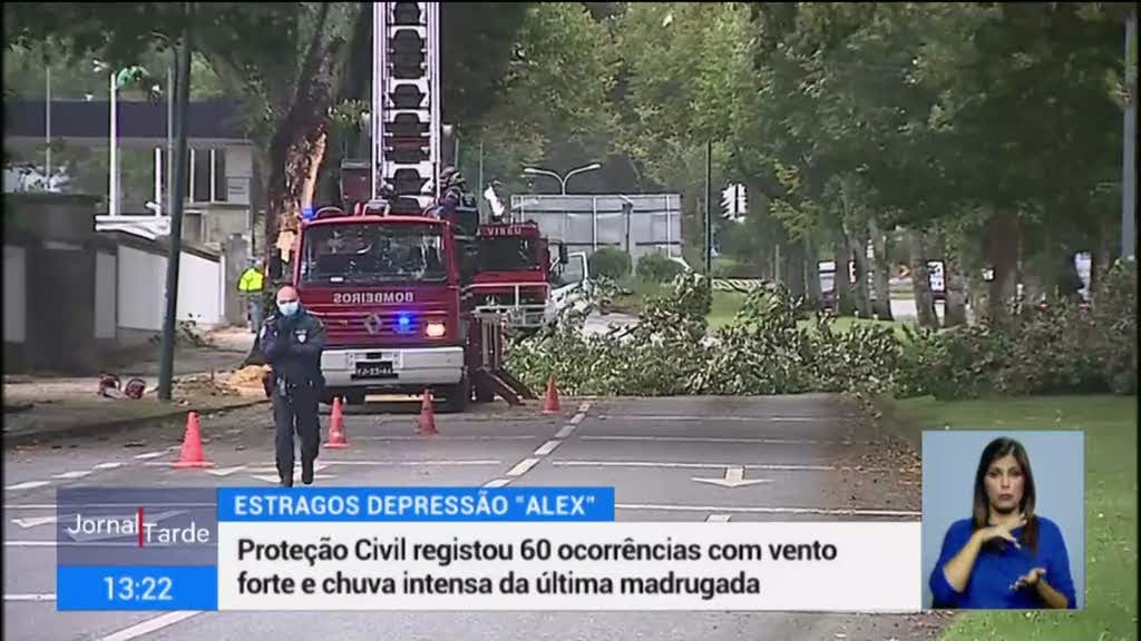 Depressão Alex abate-se sobre região de Viseu