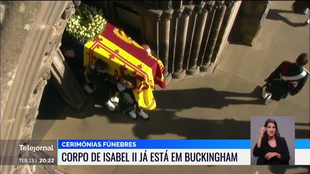 Corpo de Isabel II já chegou ao Palácio de Buckingham