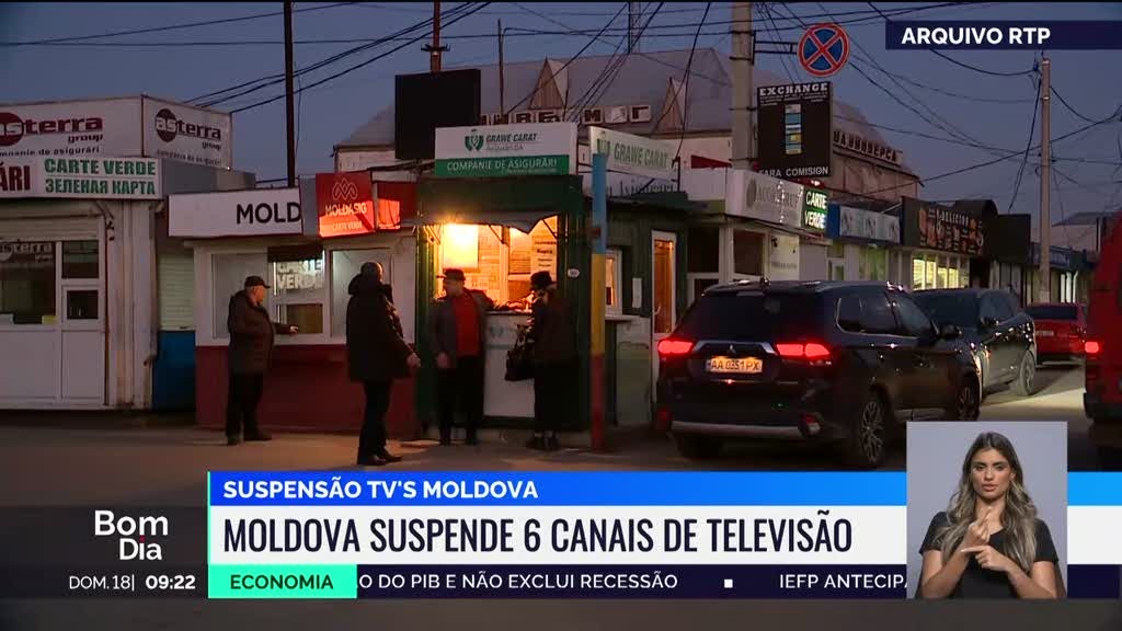 Guerra na Ucrânia. Moldova suspende seis canais de televisão
