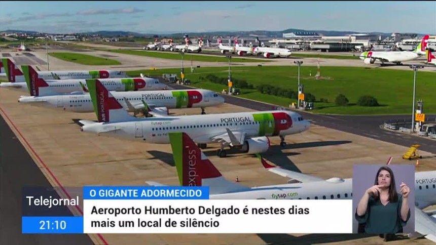 Aeroporto de Lisboa é um enorme parque de estacionamento de aviões