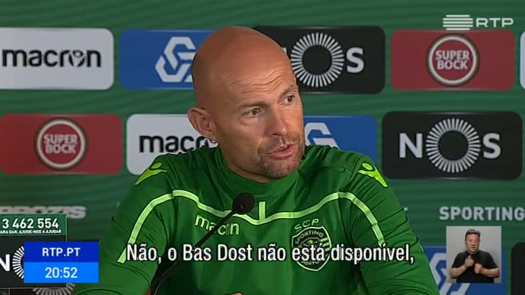 Marcel Keizer sem Bas Dost retira pressão à equipa