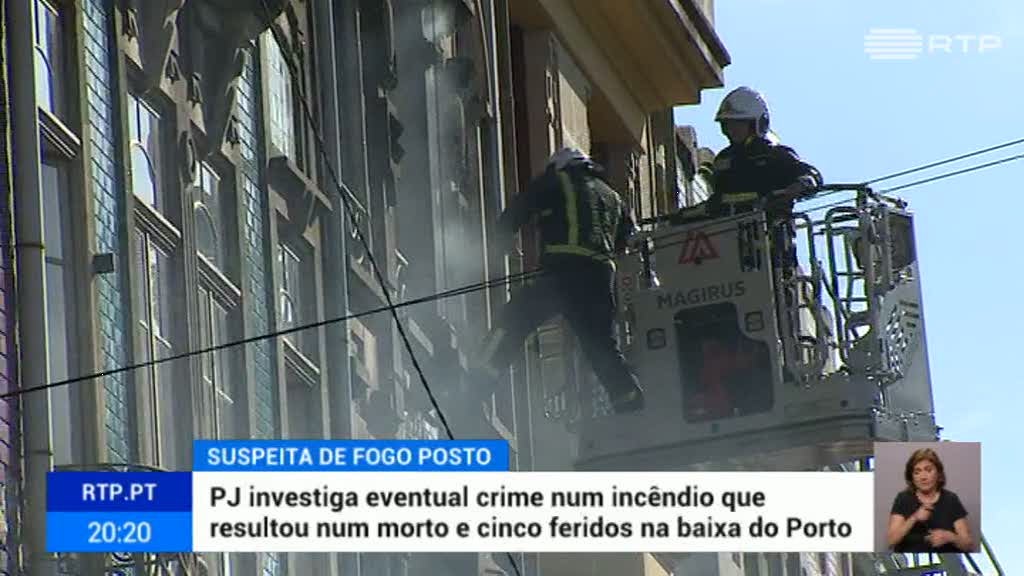 PJ vai investigar incêndio em prédio do Porto que provocou um morto e ...