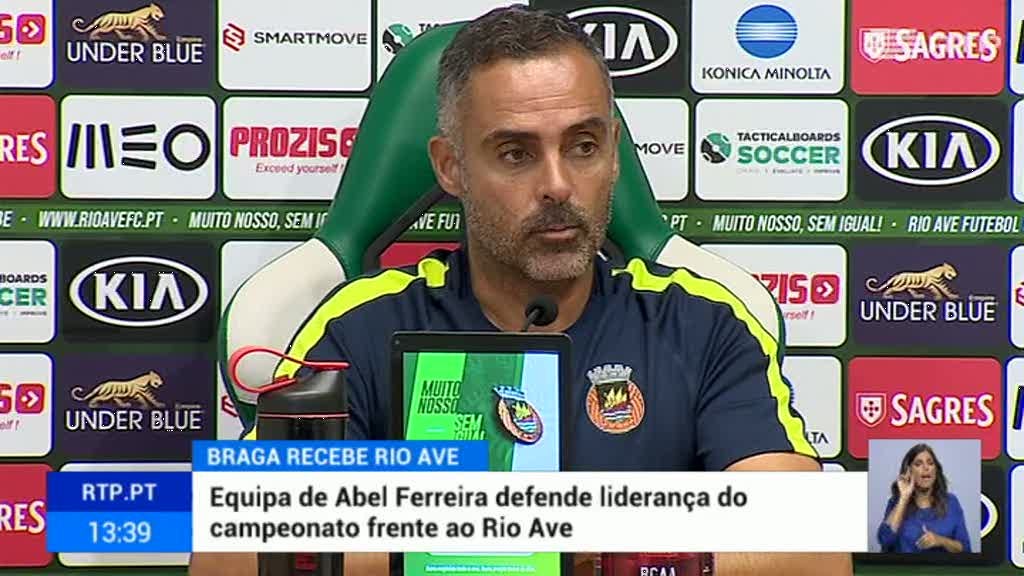 Braga e Rio Ave competem esta tarde pela liderança na tabela classificativa