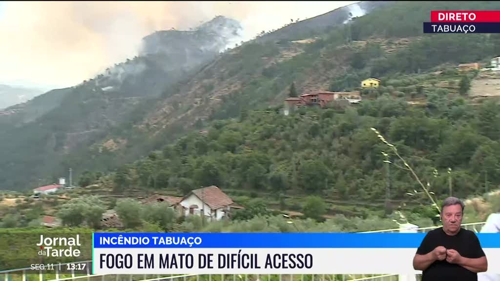 Incêndio Tabuaço. Fogo progride numa frente de difícil acesso