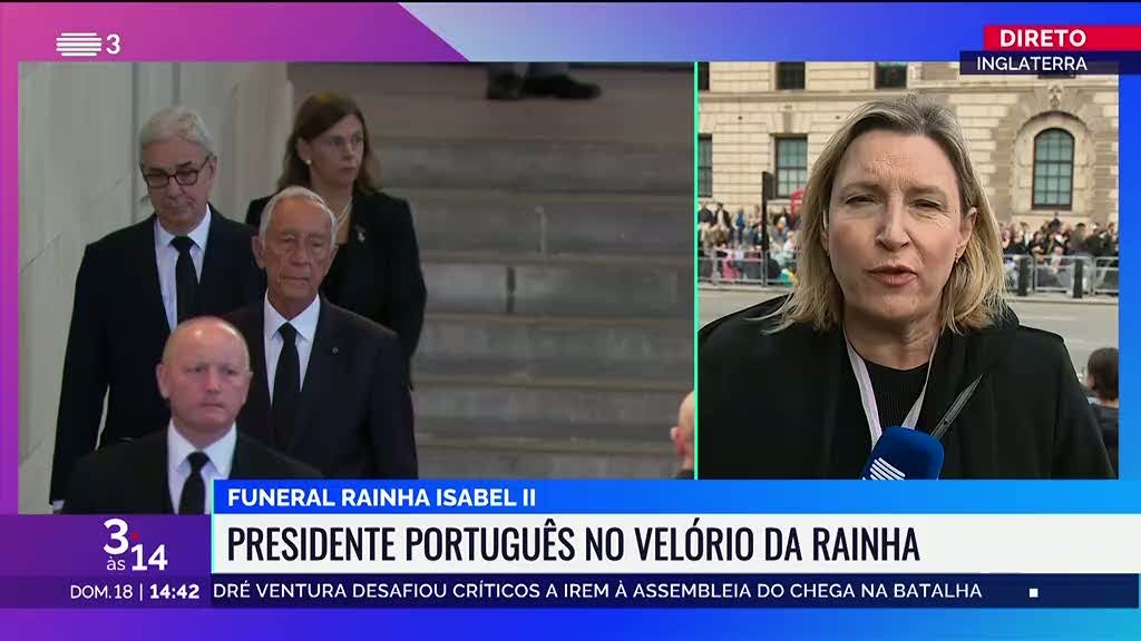 Marcelo Rebelo de Sousa em Londres para prestar homenagem a Isabel II