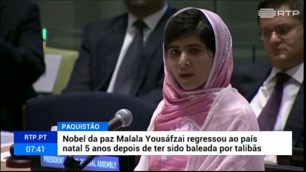 Malala Yousafzai regressou ao Paquistão cinco depois de ter sido baleada