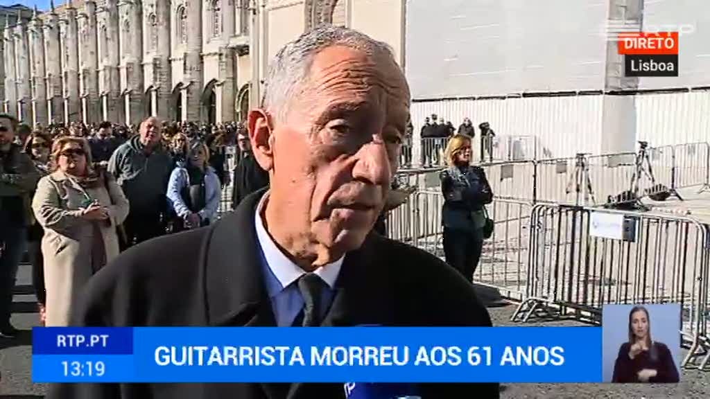 Zé Pedro. Marcelo quer homenagem "inesquecível" e com "muito público"