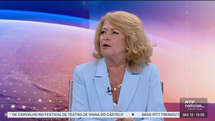 Maria das Dores Meira, presidente da Câmara de Setúbal, em entrevista à RTP