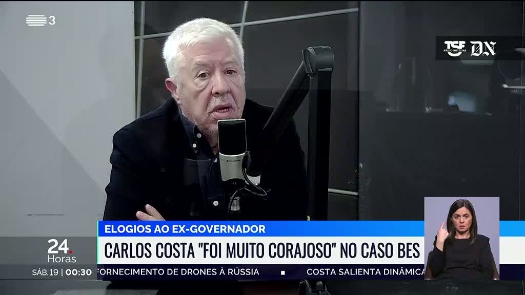 Teixeira dos Santos: Carlos Costa foi "muito corajoso" no caso BES