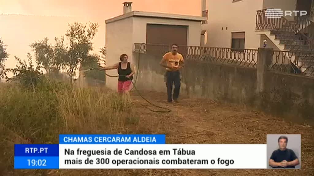 Incêndio em Tábua ameaçou habitações