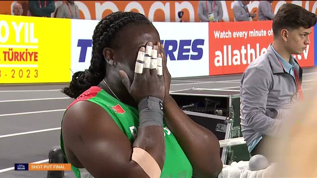 Auriol Dongmo bicampeã da Europa no lançamento do peso