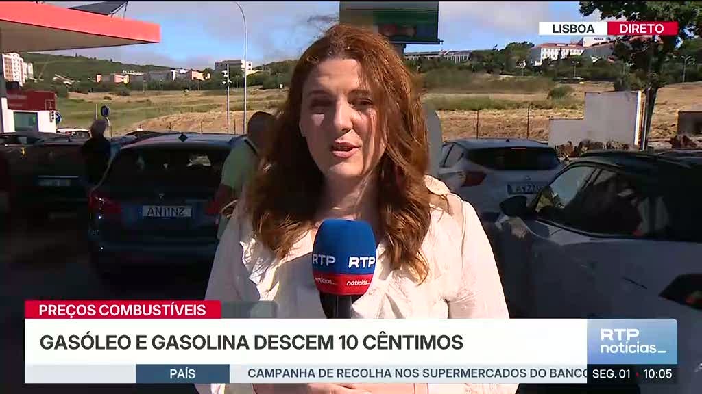 Combustíveis devem hoje ficar mais baratos cerca de dez cêntimos
