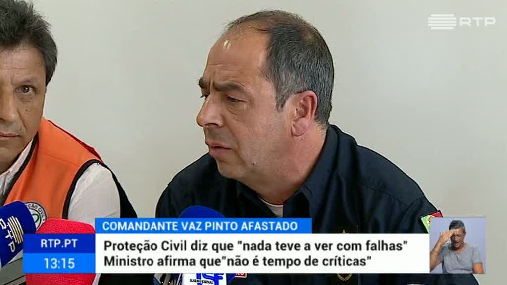 Comandante Vaz Pinto afastado
