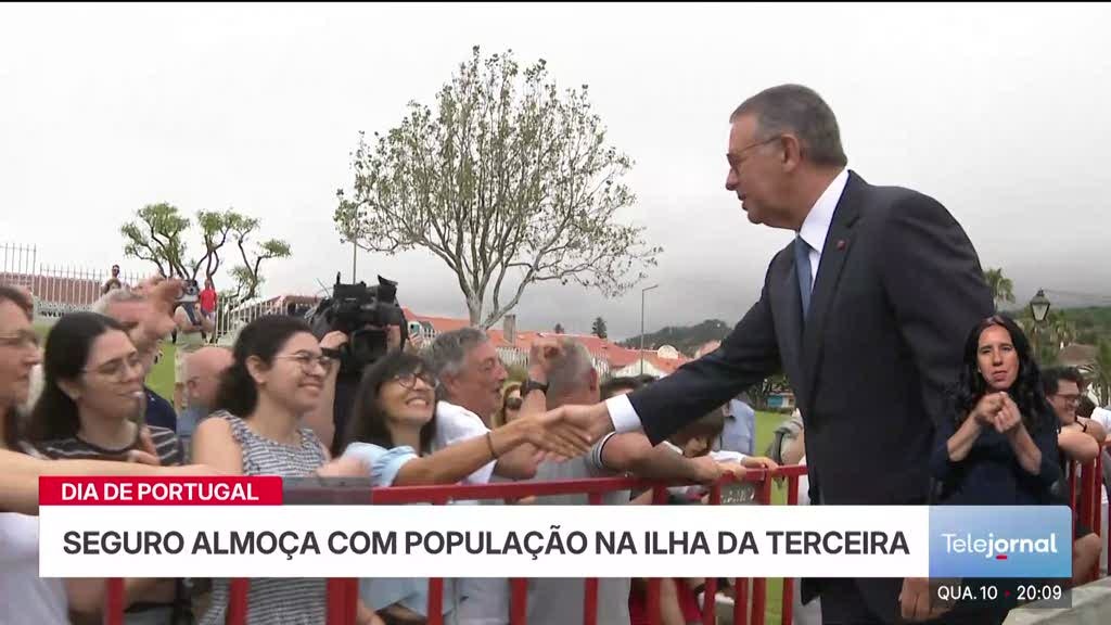 Dia de Portugal. Presidente recebido com emoção na Ilha Terceira