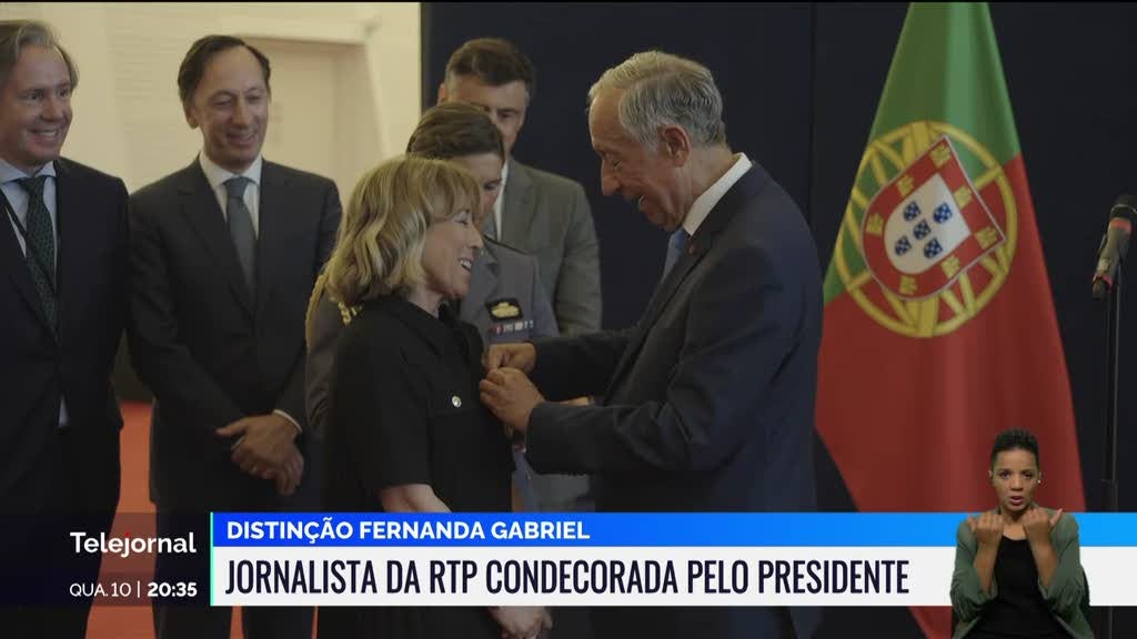 Jornalista Fernanda Gabriel condecorada em Estrasburgo pelo Presidente