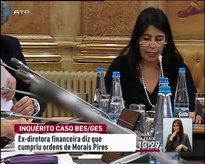 Ex-diretora financeira do BES diz que apenas cumpriu ordens