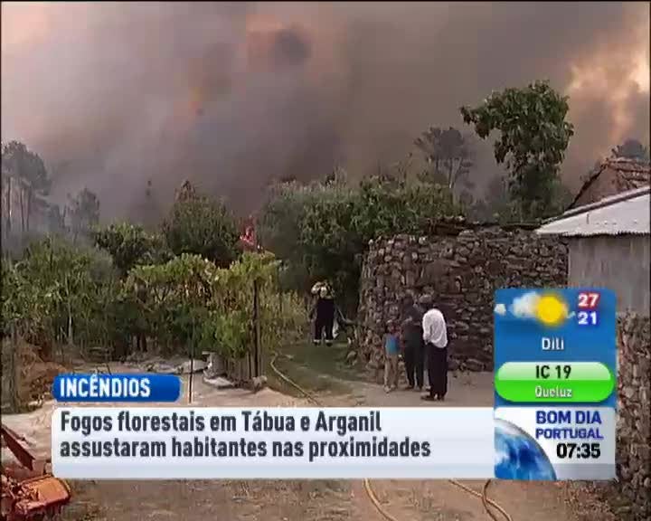 Incêndios em Tábua e Arganil provocaram momentos de pânico em algumas ...