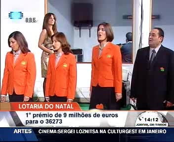 Lotaria de Natal ao estilo da época que se vive