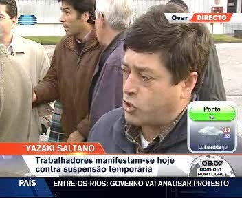 Protesto na Yazaki Saltano