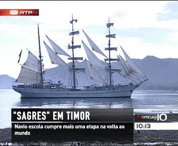 Navio escola Sagres está em Timor