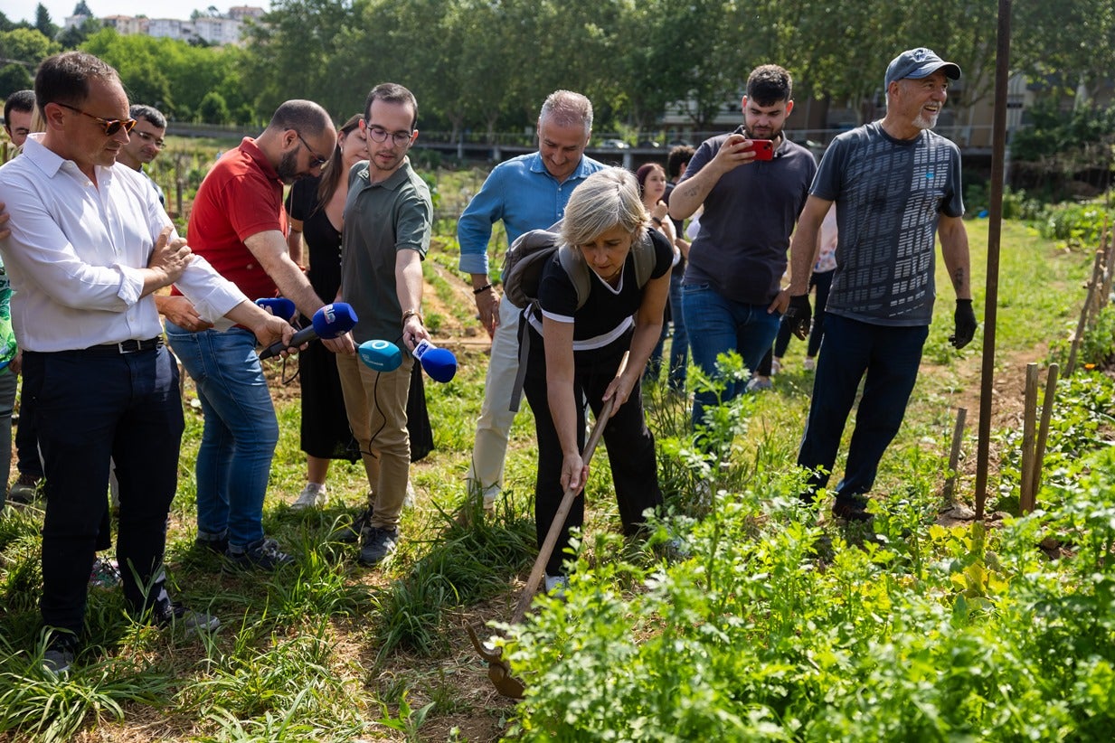 Marta Temido nas hortas comunitárias do Instituto Politécnico de Bragança