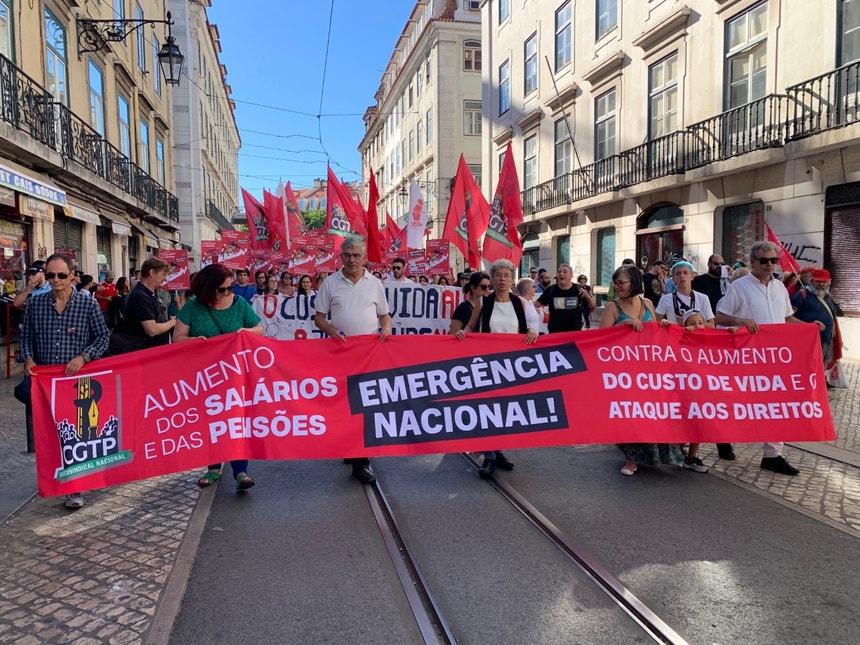 CGTP. Centenas manifestam-se em Lisboa por melhores salários e pensões
