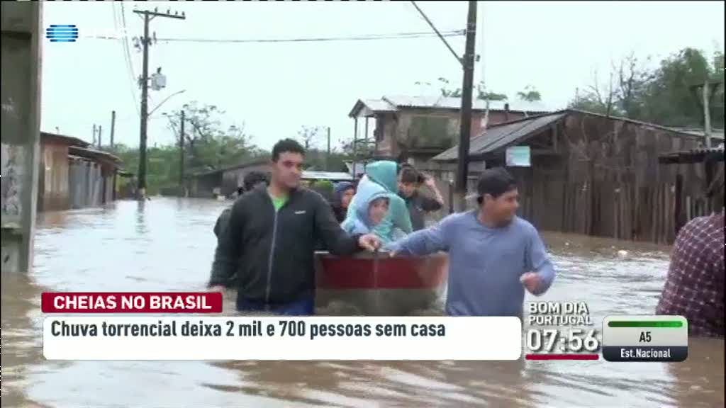 Cheias no Brasil deixaram 2.700 pessoas sem casa